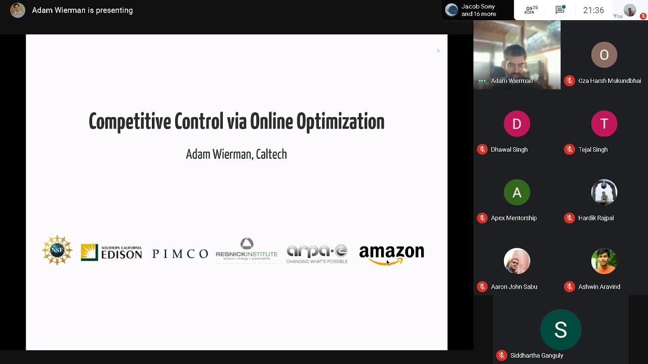 Competitive Control via Online Optimization by Dr. Adam Wierman ...