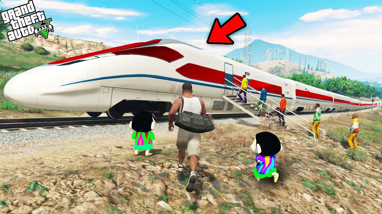 GTA 5 : Franklin First Bullet Train Experience in GTA 5 ! (GTA 5 mods ...