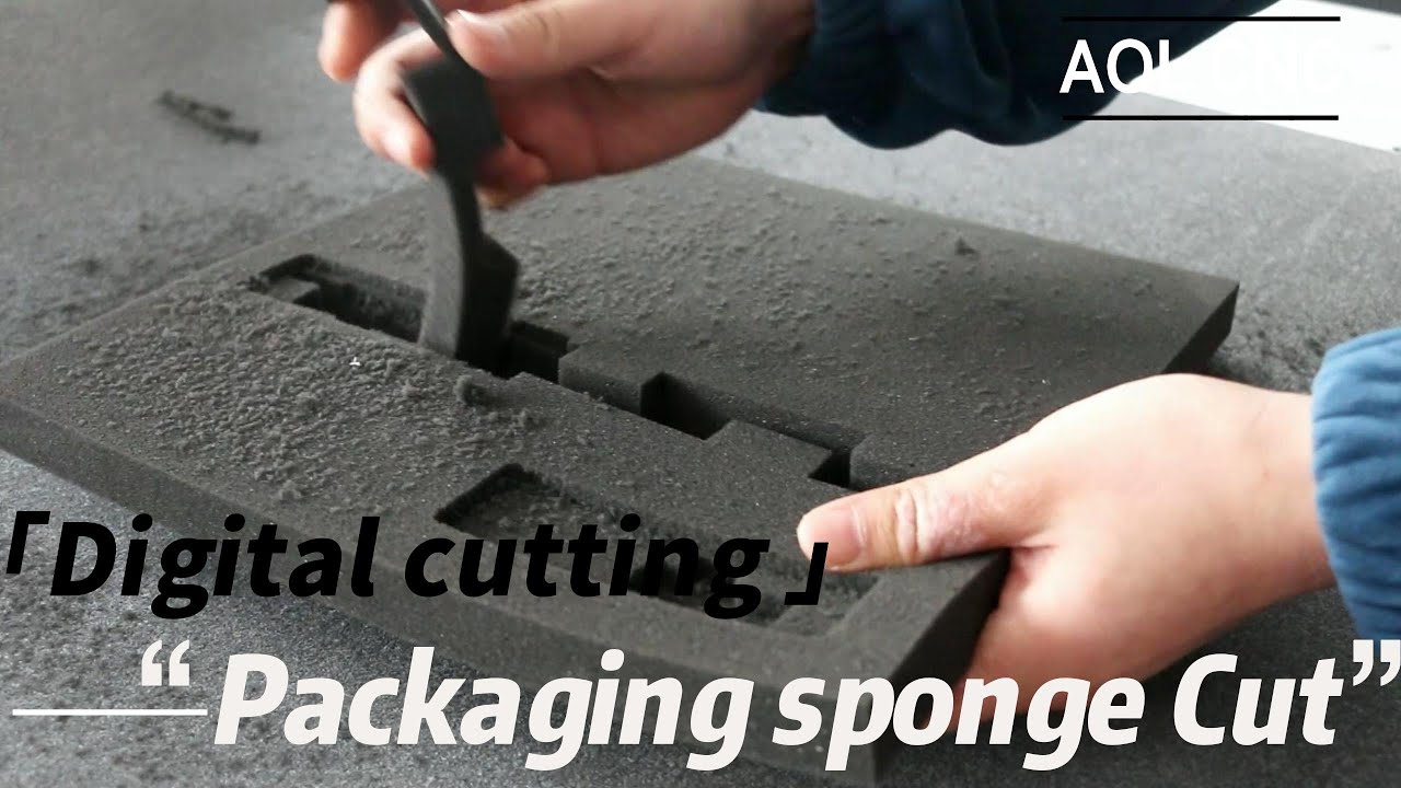 Packaging sponge cutting machine ---AOL CNC Cutting - YouTube