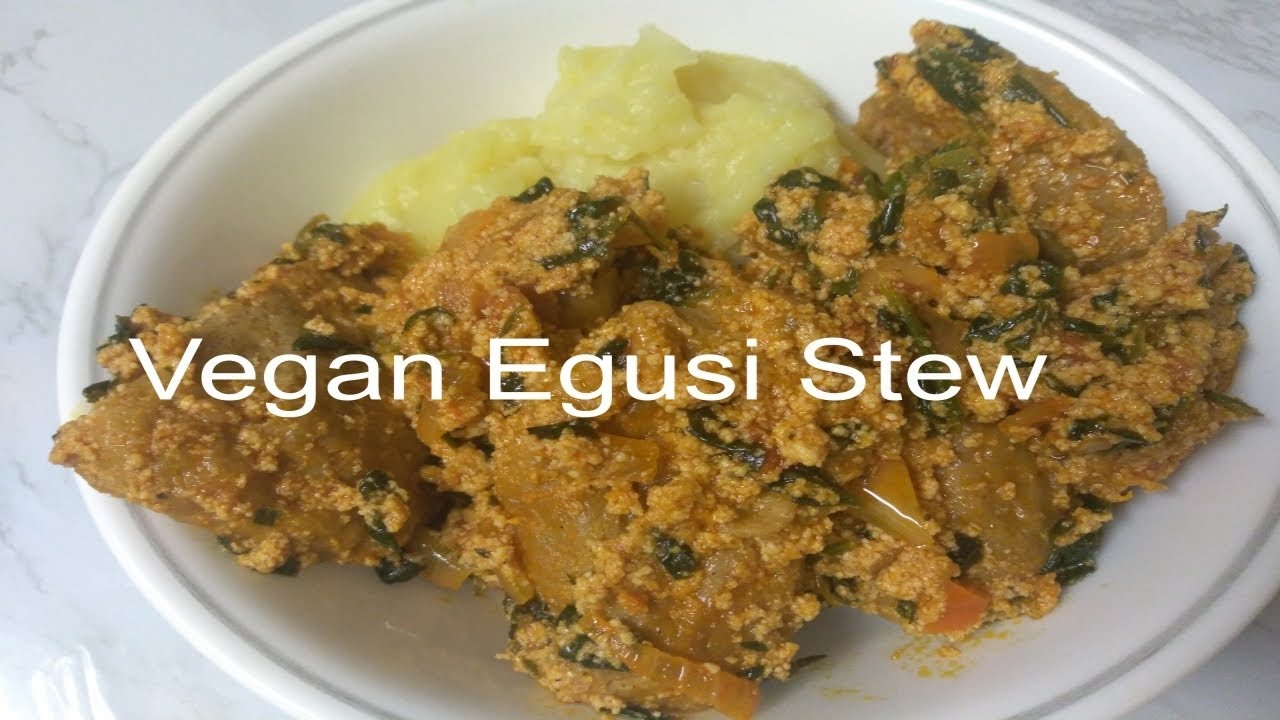 Delicious Nigerian Egusi Stew VEGAN - YouTube