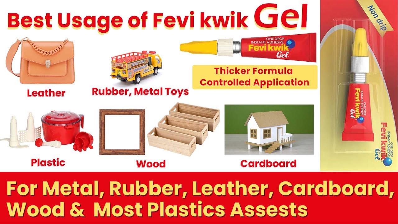 How to use Fevi Kwik Gel | Repair or Fix Broken Wood, Plastic, Leather ...