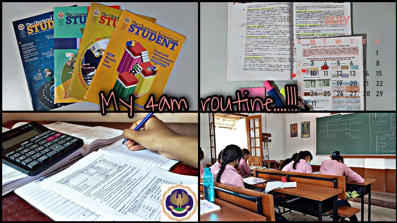 My 4am study routine | CA study vlog | SparkyBliss - YouTube