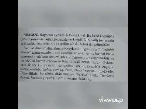 Xaçmaz rayon Yergüc kəndi