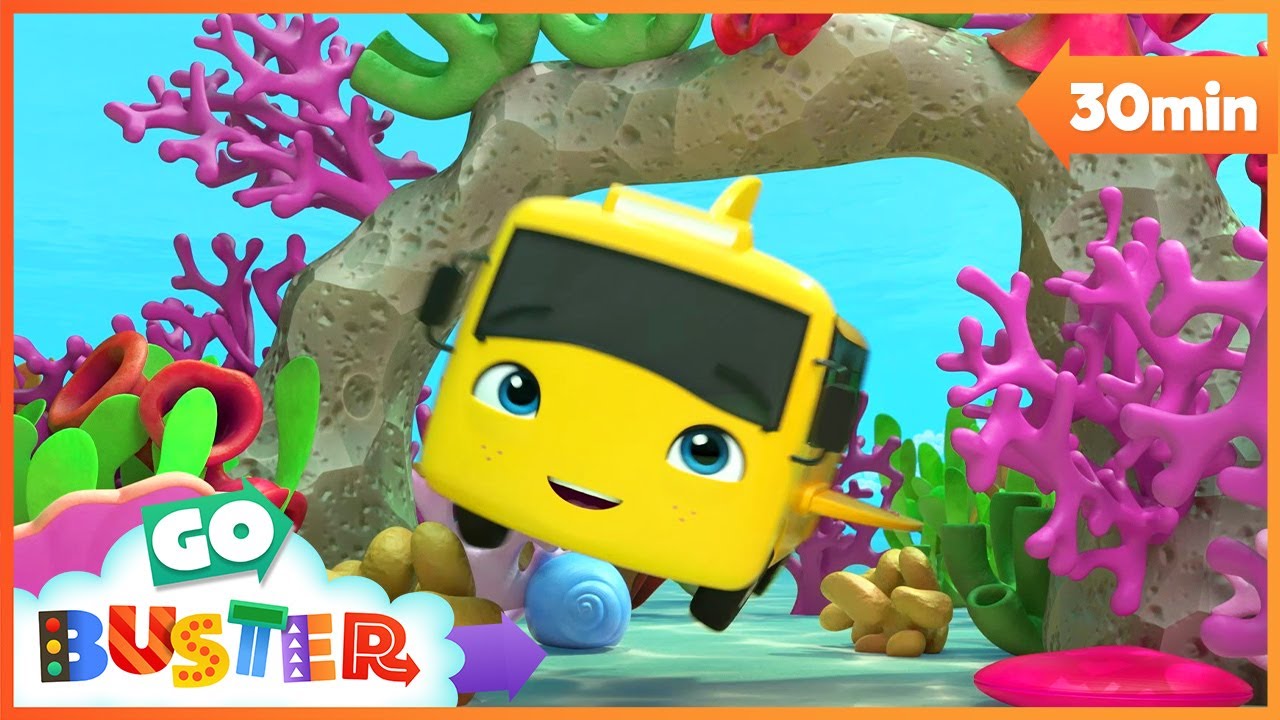 Baby Shark Family - Playing in the Ocean | Go Buster | Baby Cartoon ...