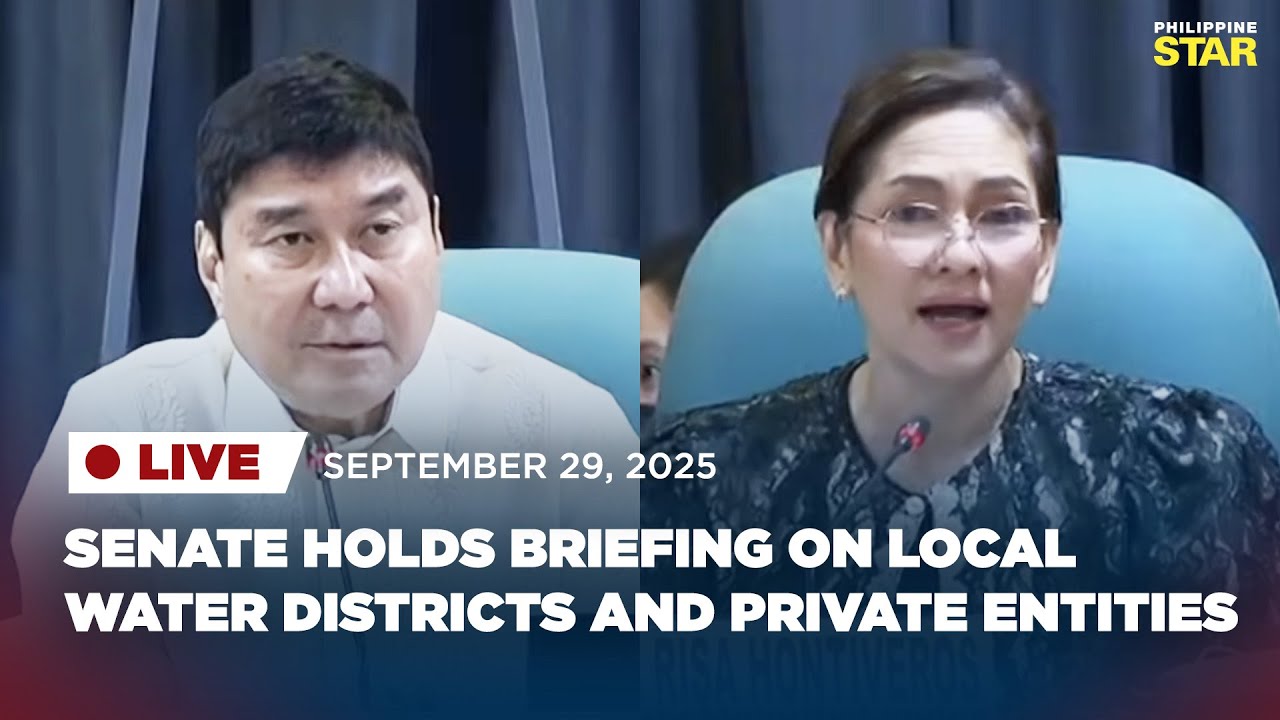 LIVESTREAM: Senate holds briefing on local water districts and private ...