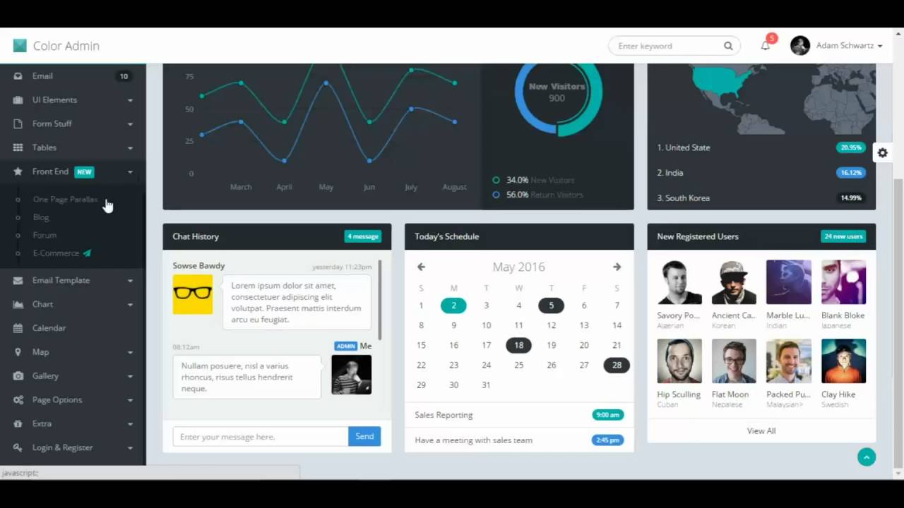 Color Admin - WrapBootstrap Admin Panel - YouTube