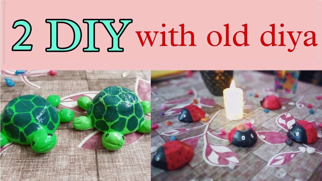 2 DIY with old diya | Reuse of old diya - YouTube