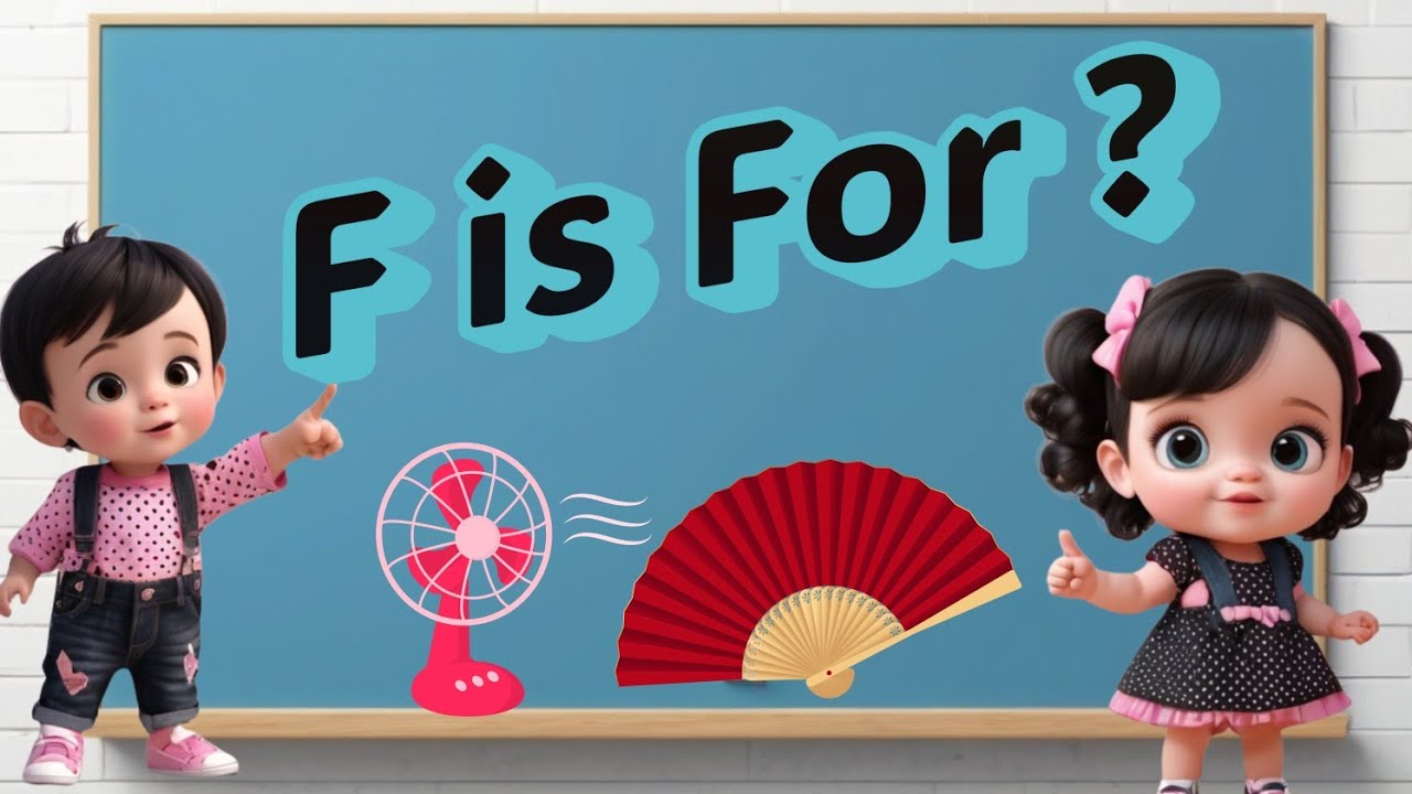 F is for Fan | Fun ABC Song with F Words | Kids Poems & Rhymes ...