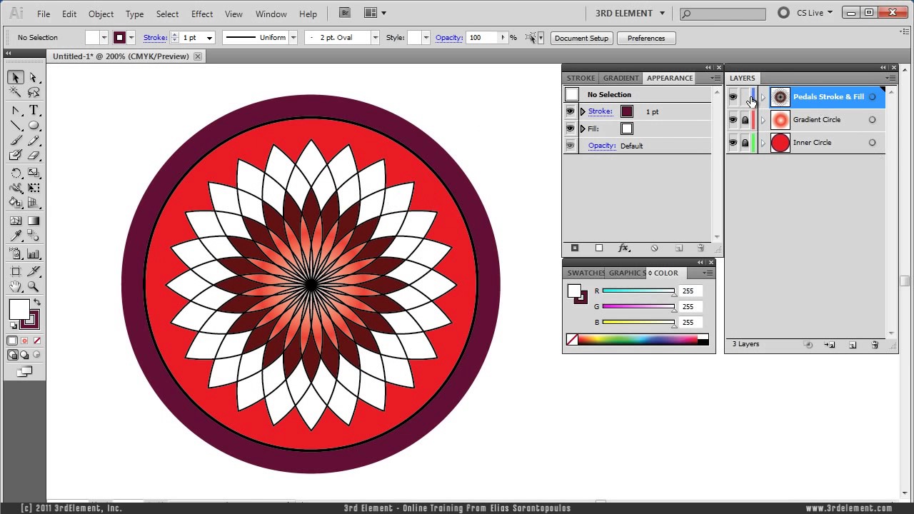 Create a Vector Lotus Flower Illustrator Tutorial - YouTube