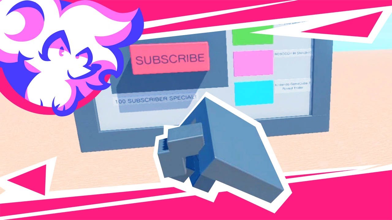 I made a VR subscribe button smashing game for reaching 100 subs - YouTube