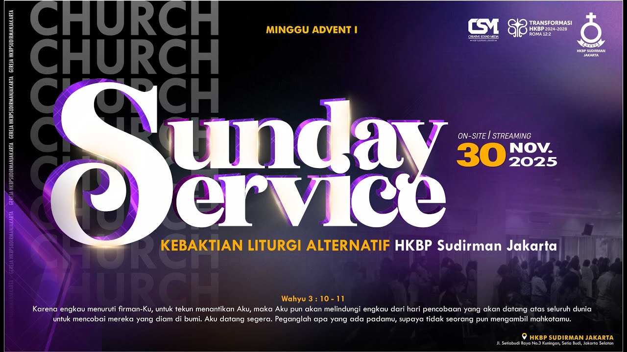 Ibadah Kebaktian Liturgi Alternatif (KLA) Minggu, 30 November 2025 ...
