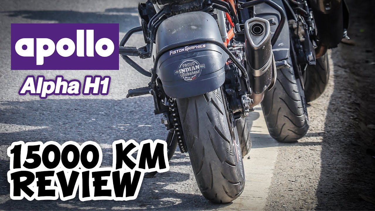 Apollo Alpha H1 15000 KM Review | Best Tyres for Duke 390 ! - YouTube
