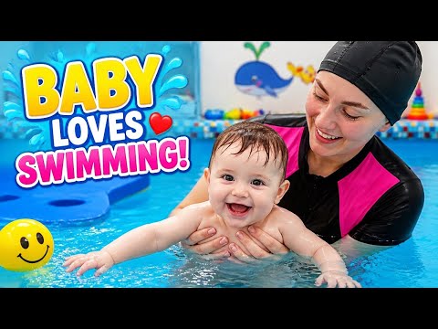 World’s Cutest Baby Swimming in Pool 🥰