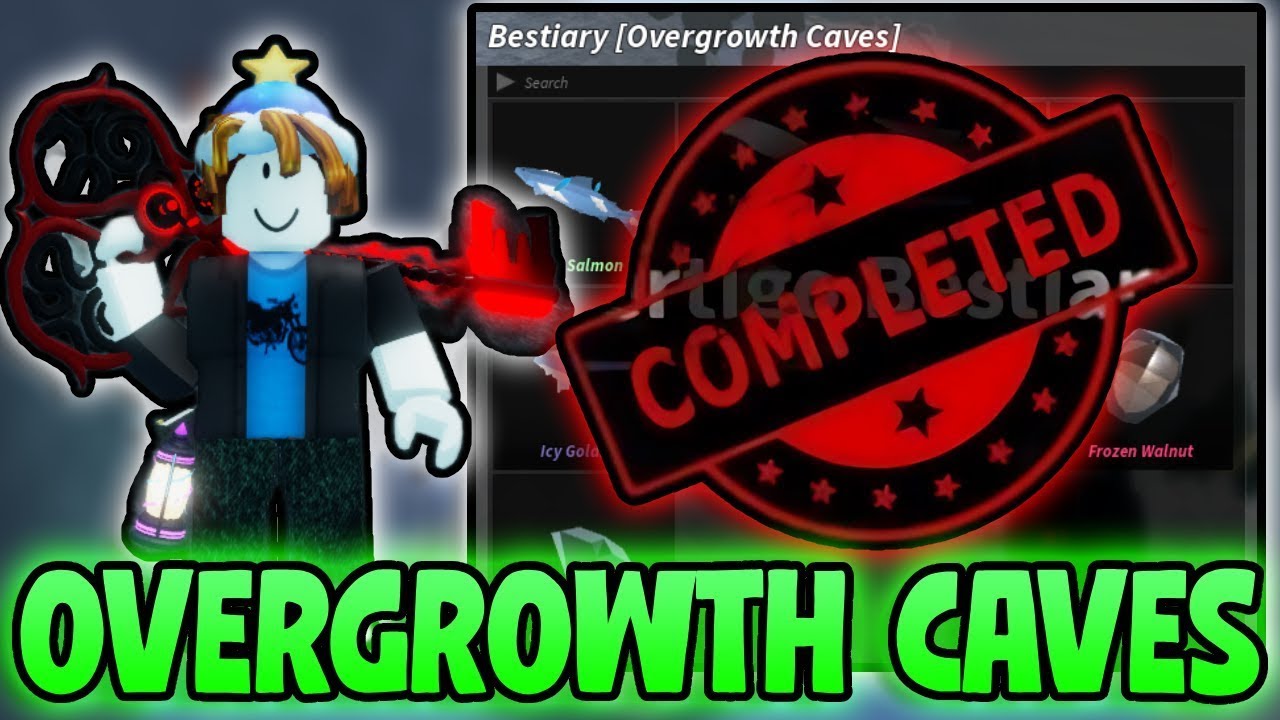 How To COMPLETE Overgrowth Caves Bestiary in Fisch! Easy and Fast ...