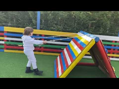 Fatih Selim oyun parkında oynarken sevimli keçi bizi izliyormuş.