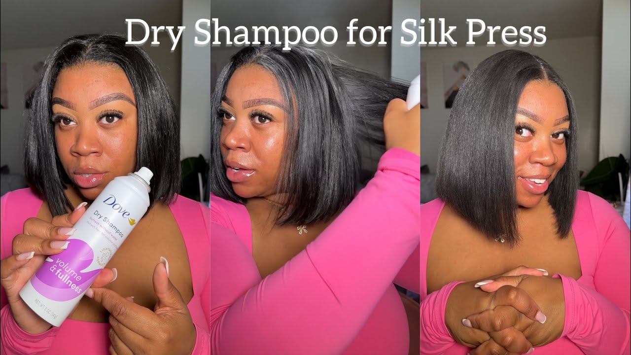 How to Revive Your Old Silk Press/ Dry Shampoo for Greasy Hair/ Silk ...
