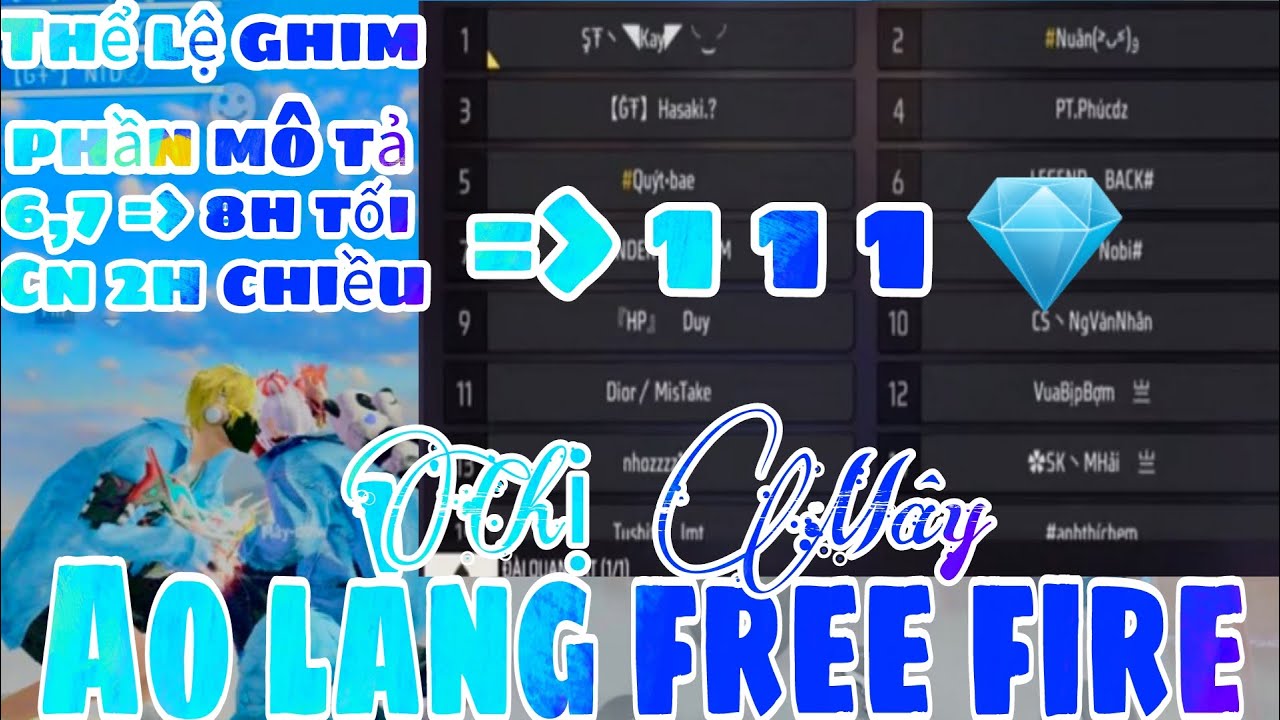 AO LÀNG FREE FIRE 2/10 , TRAO GIẢI TRỰC TIẾP TRÊN LIVE - YouTube