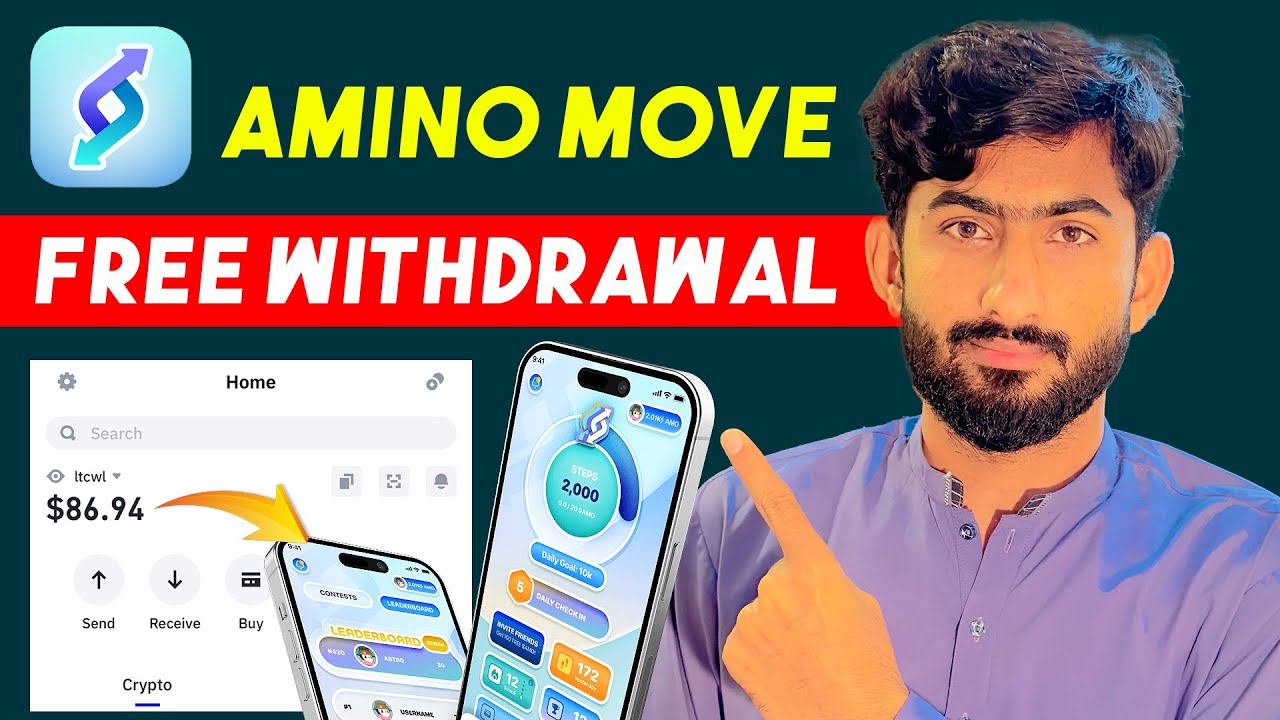 Amino Move Earning Airdrop | Amino Move App Withdrawal Update ,100% ...
