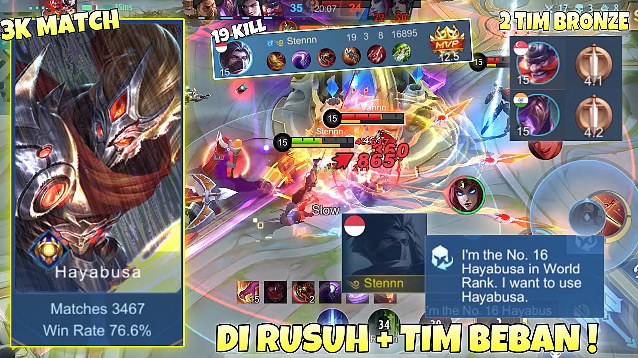 TOP 16 GLOBAL ! PEJUANG MMR SOLO RANK DI RUSUH + TIM BEBAN BRONZE ...