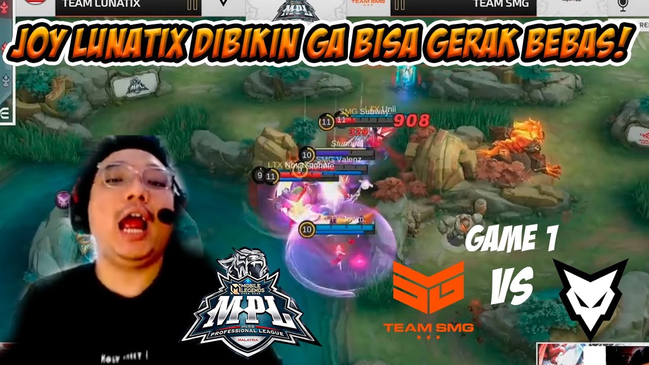 SMG BERHASIL MEMBATASI GERAKAN JOY! TEAM LUNATIX VS TEAM SMG MPL MY PLAYOFF - YouTube
