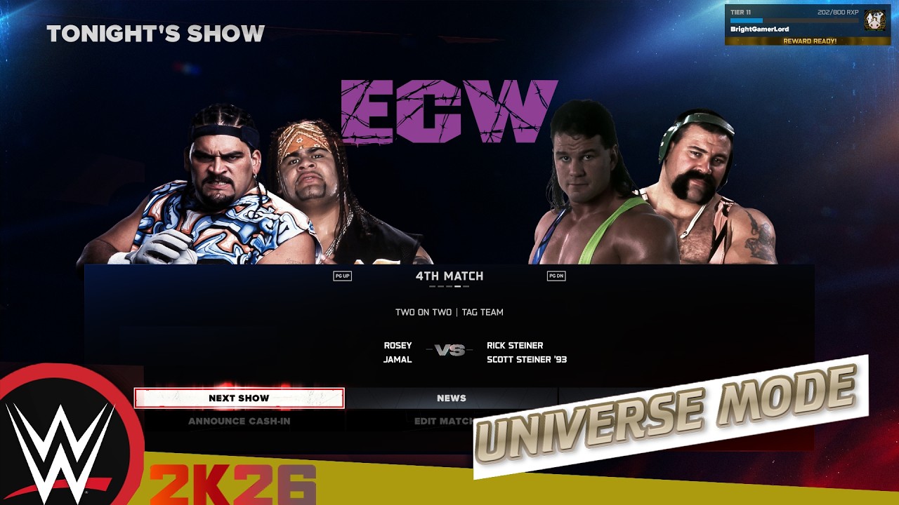 WWE 2K26 Universe #ecw - 3 Minutes Warning VS Steiner Brothers - YouTube