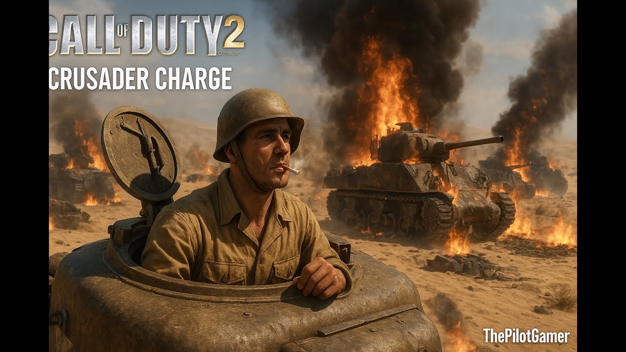 Call Of Duty 2 - The Tank Squadrons - Crusader Charge - YouTube