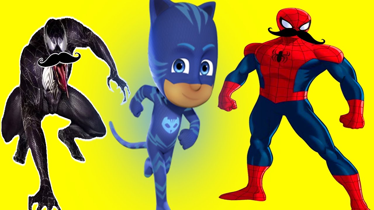 Spiderman finger family with pj masks of family fingers nursery rhymes ...