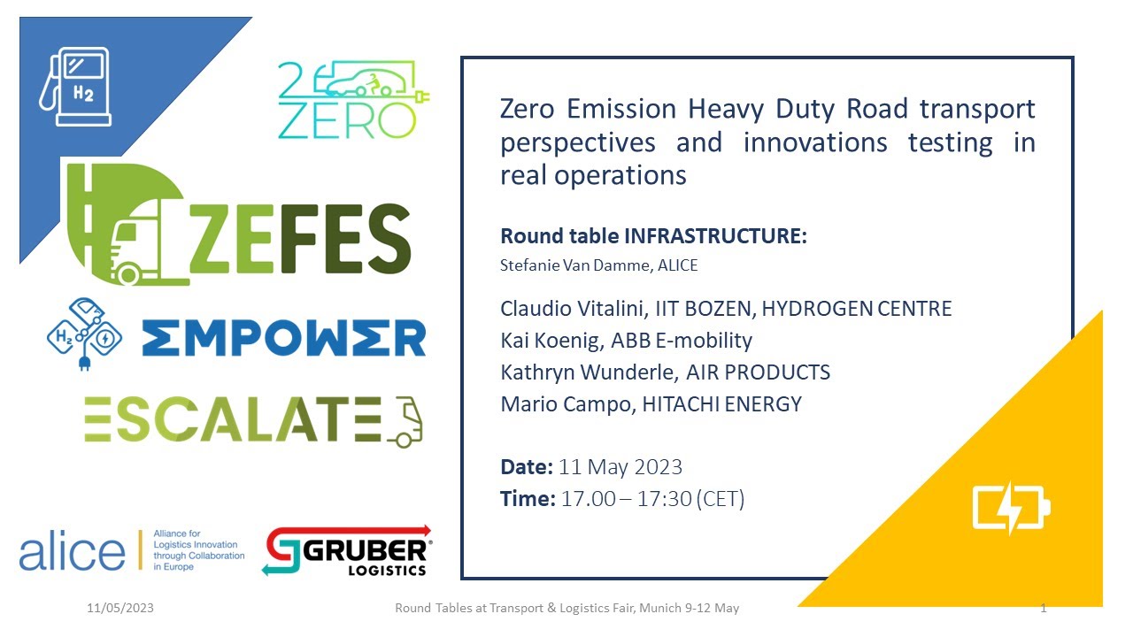 ZEFES transport logisticis Munich, Infrastructure round table, 11 May ...