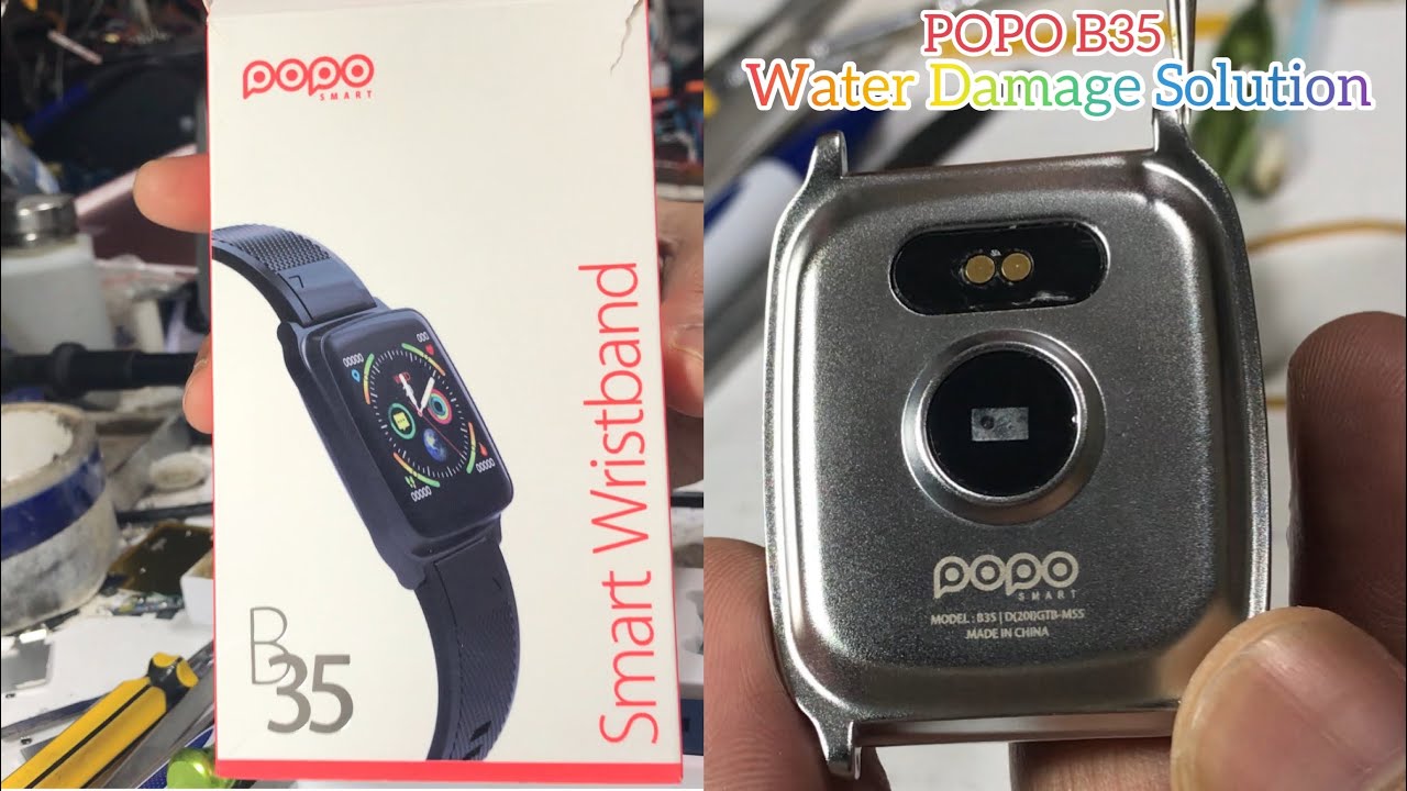 PoPo Smart Wristband B35 No Power Solutions.... Water Damage Solution ...