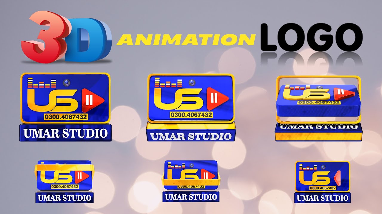 Umar Studio & Production 3D Animation Logo 4K Resolution | By KHAN GFX ...