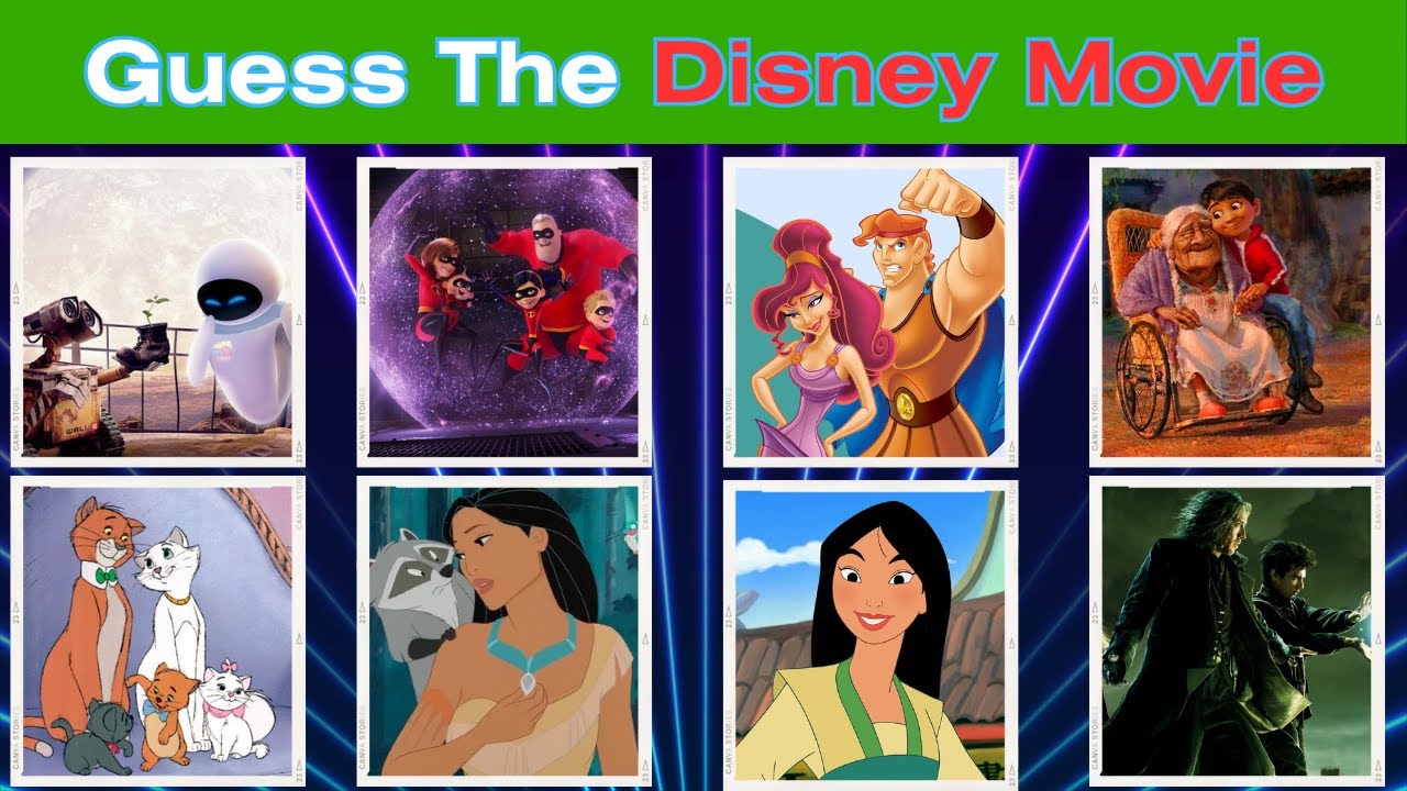 Guess The Disney Movie by picture | Disney Challenge | Disney Quiz ...