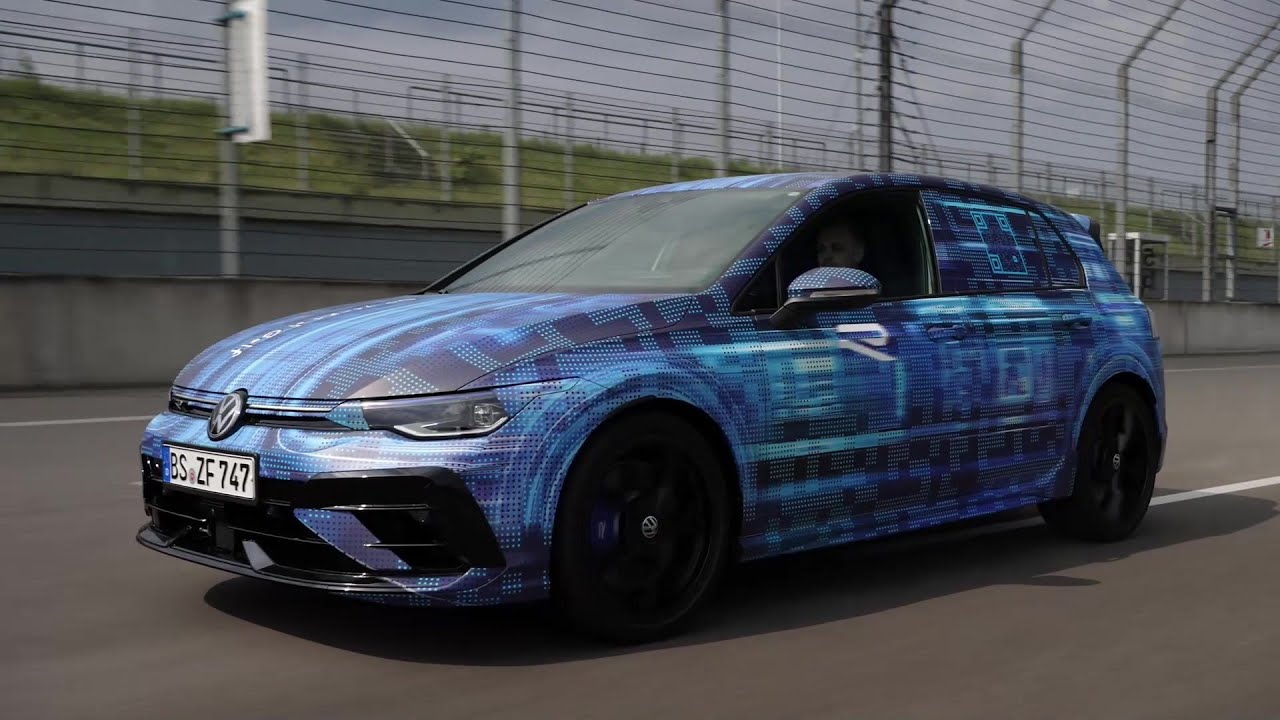 The new Volkswagen Golf R Track Driving video Dailymotion - YouTube