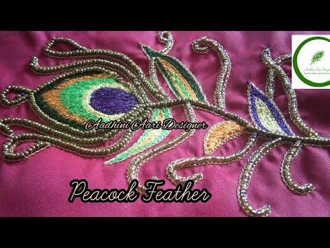 Peacock feather tracing method for sleeve| Beginner| Tamil - YouTube