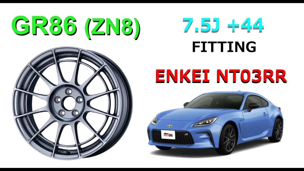 GR86 install【ENKEI NT03RR】(7.5J +44) - YouTube