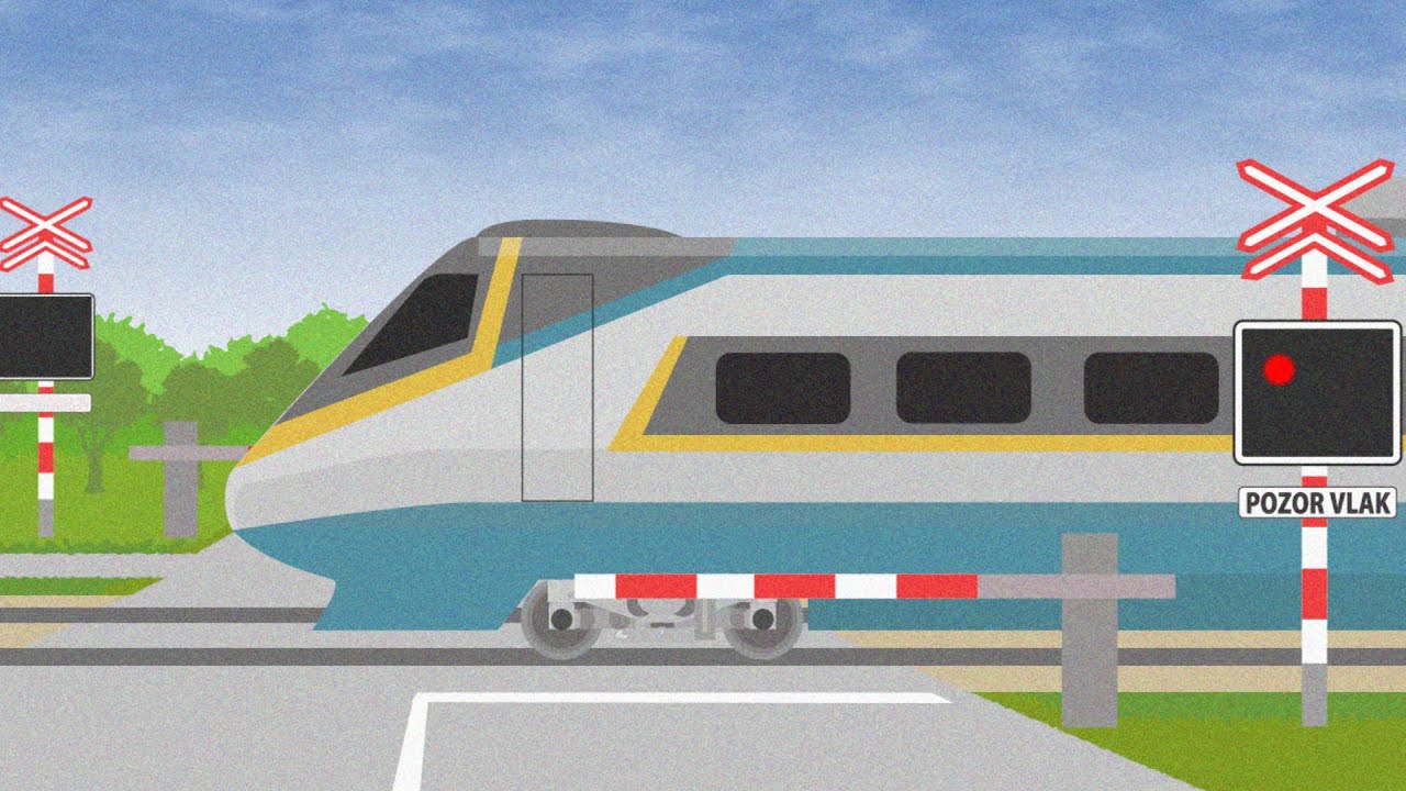 Czech trains and railroad crossing - YouTube