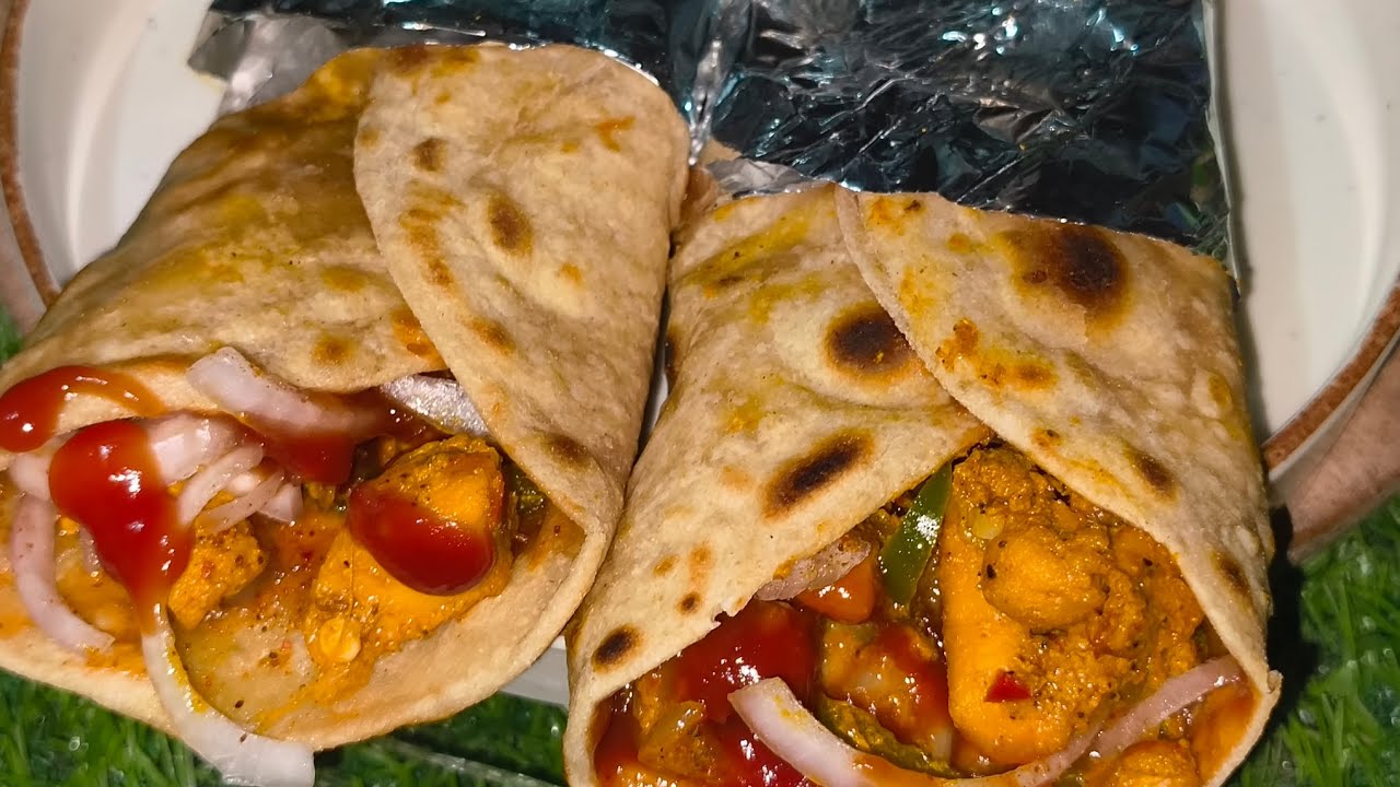 Chicken Frankie Roll Recipe| How to make chicken Frankie roll |Chicken ...