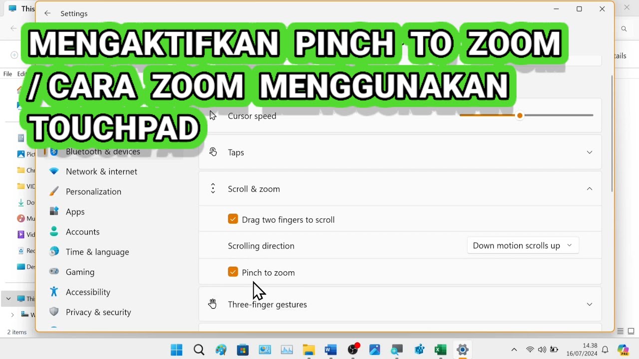 Cara Mengaktifkan "Pinch To Zoom" / Cara Zoom Menggunakan Touchpad di ...