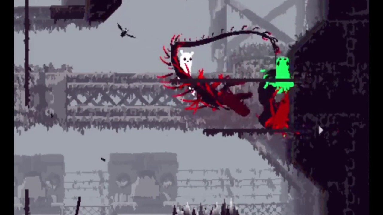 Rain World - Drawn out Double Red Lizard Fight (+1 Lazy Green) - YouTube