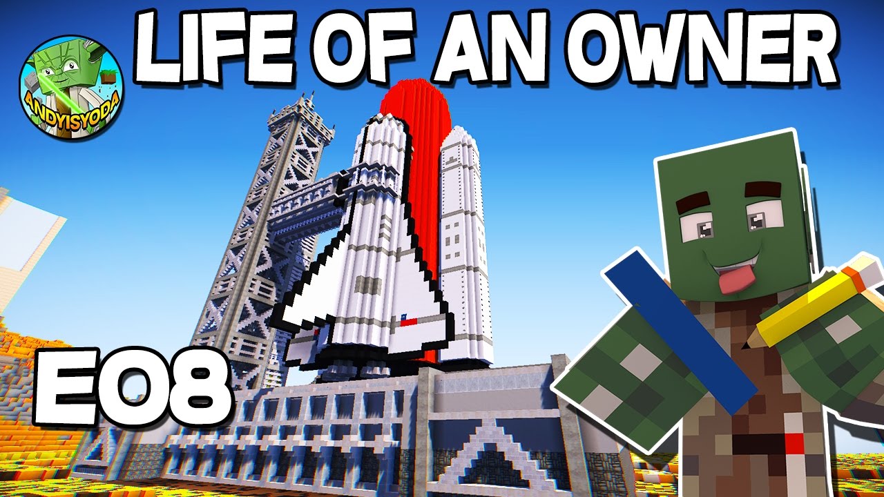 Life of an Owner (creative minecraft) E08- Space Port! - YouTube