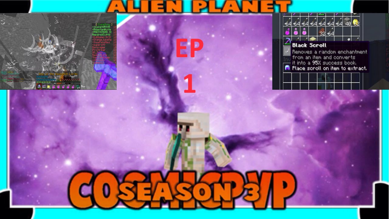 Minecraft Factions The Beginning Ep 1 on cosmic pvp alien planet season ...