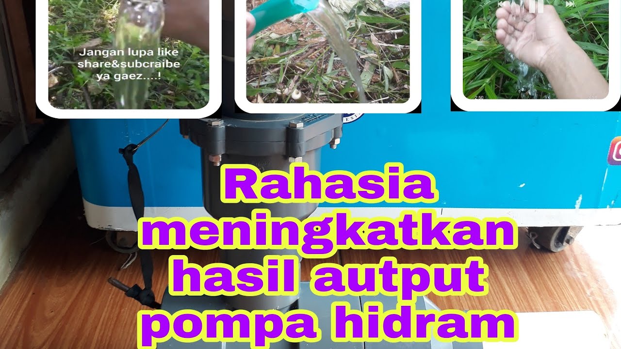 Cara meningkatkan hasil output pompa hidram pvc - YouTube