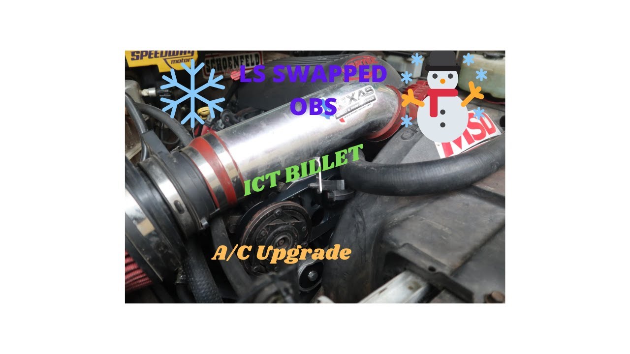 ls swapped obs gets ICT Billet ac bracket - YouTube