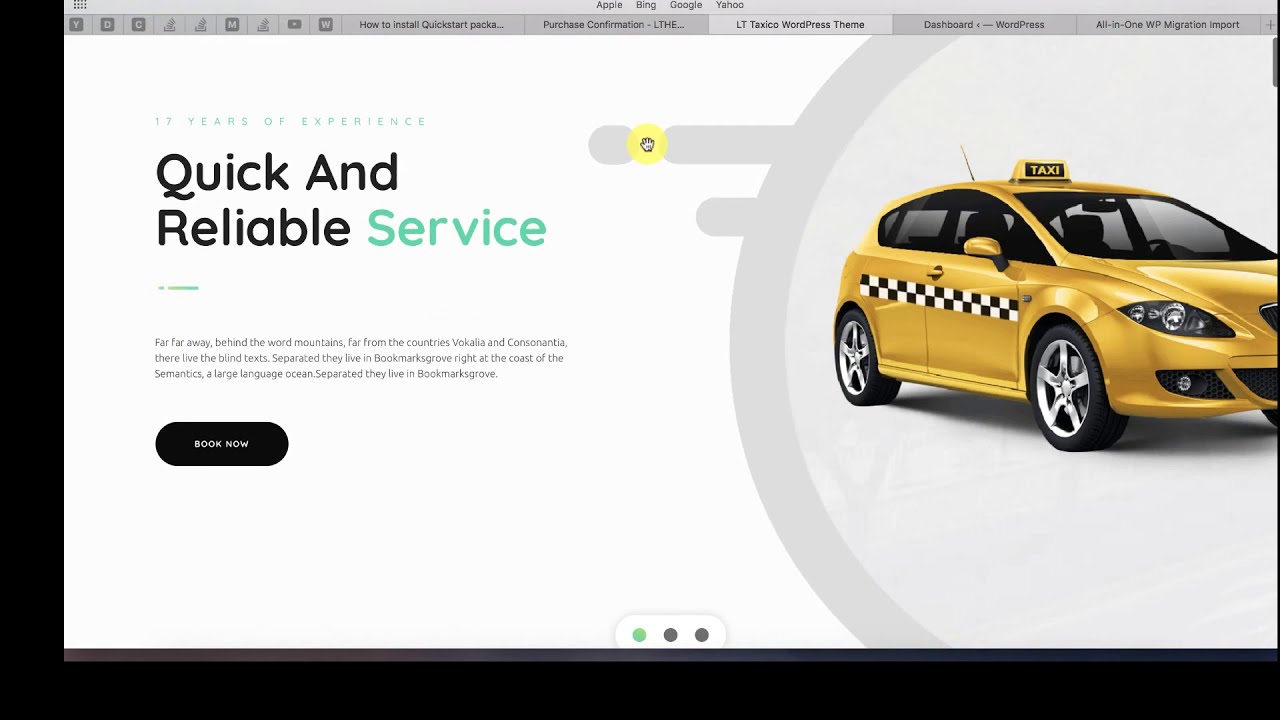 How to install Quickstart package for WordPress themes? - YouTube