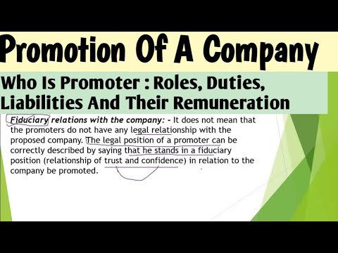 Promotion Of A Company bcom 2nd year | Roles,Duties, Liabilities And ...