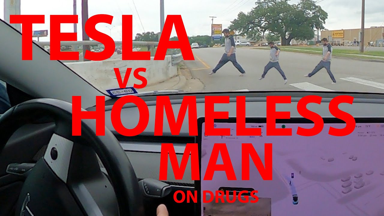 Tesla Full Self Driving Saves the Life of a homeless Man - YouTube