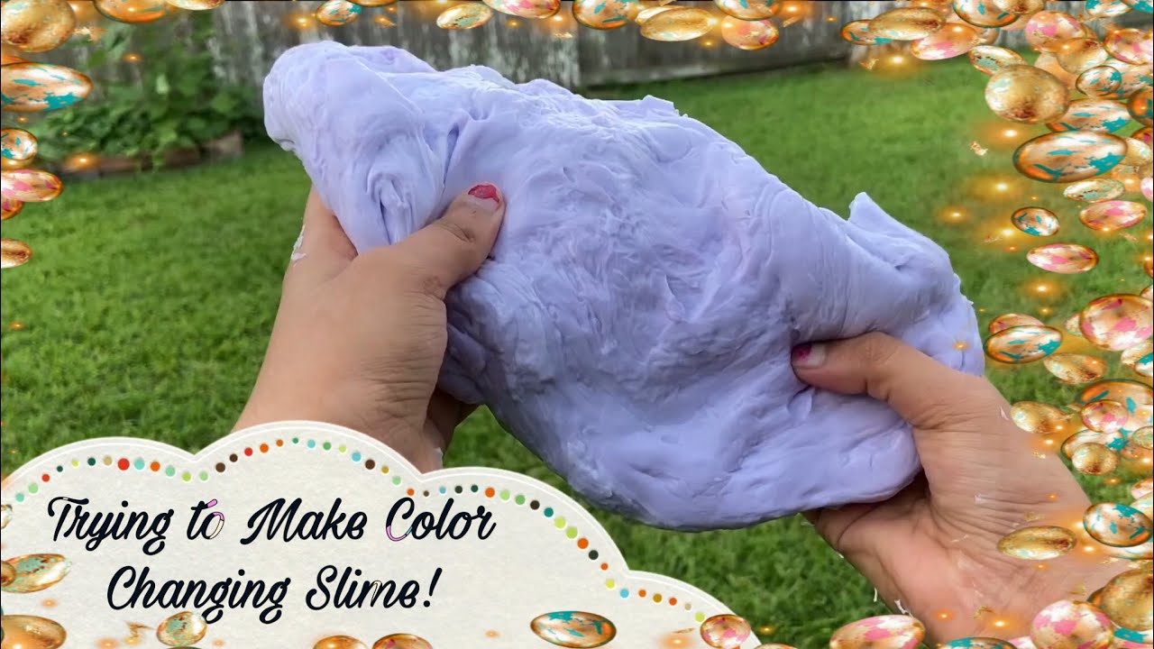 Testing Elmer's Color Changing Glue to Make Slime! (blue to purple) / Z ...