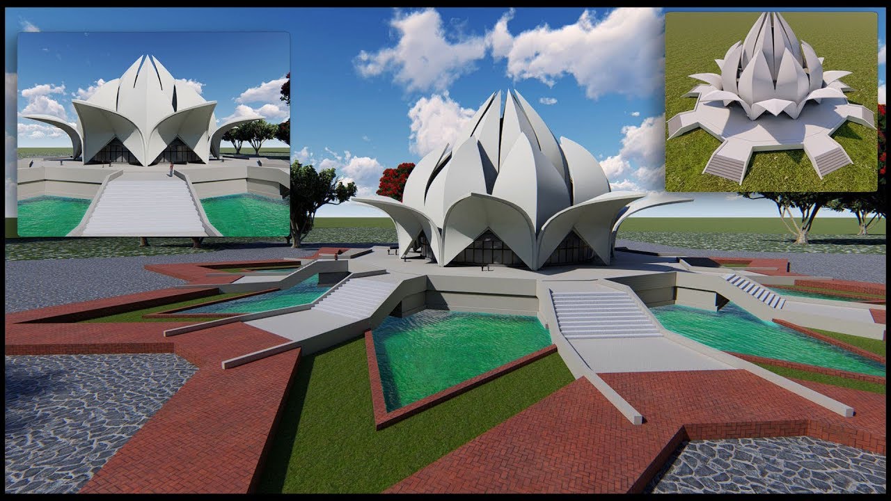 Autodesk Maya - How to model a Lotus Temple in maya 2019 - YouTube