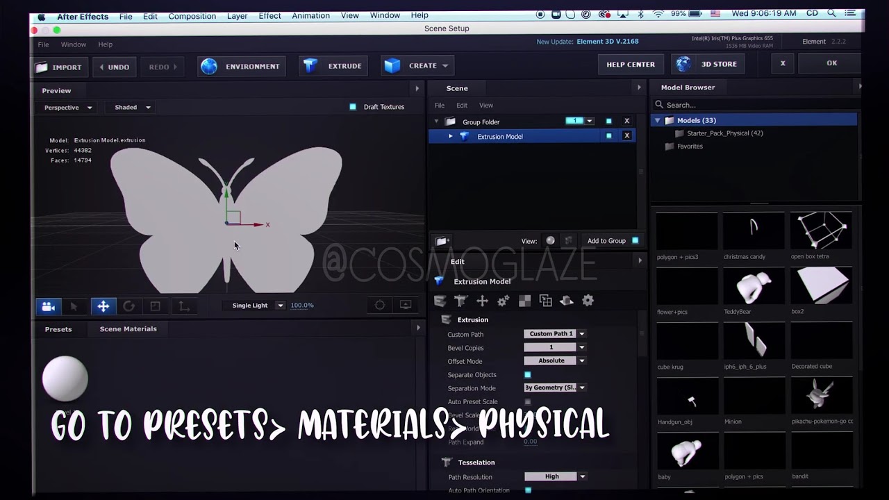 3D Logo Tutorial Element 3D - YouTube