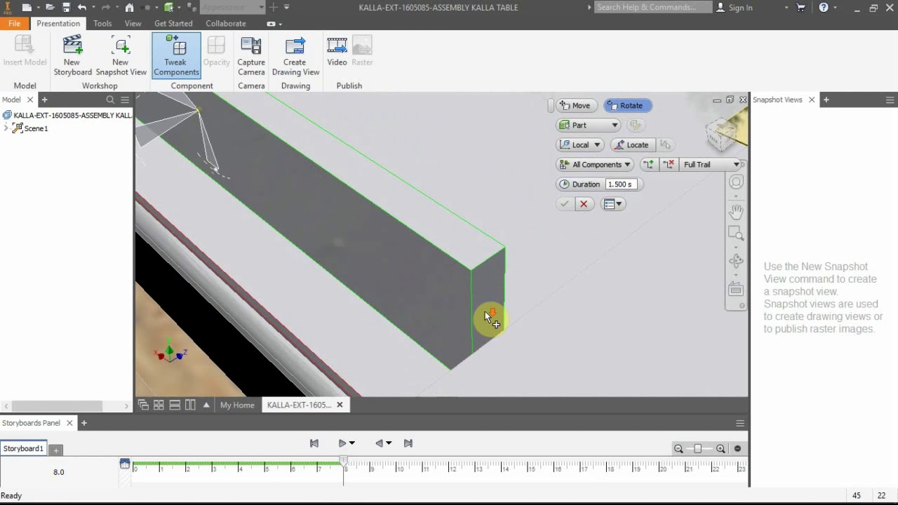 Autodesk Inventor 2019- Presentation- Table Animation - YouTube