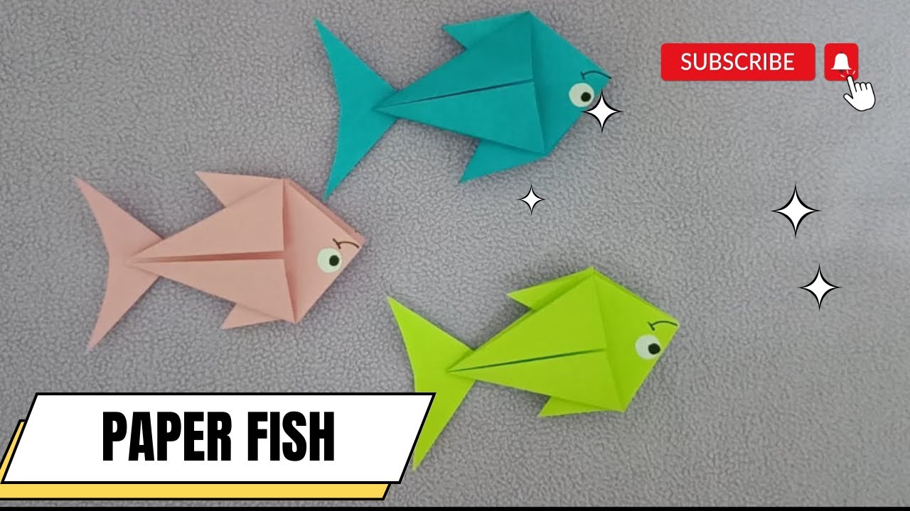 How To Make Origami Paper Fish For Kids - YouTube